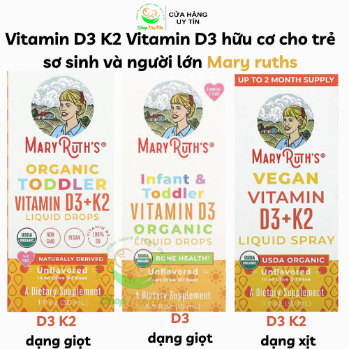 Vitamin D3 K2 Mary Ruth’s liquid spray hữu cơ dạng xịt cho trẻ em ...