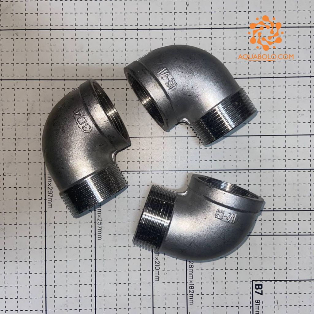 Co Điếu 49 Inox 304, Co Inox Ren Trong Ren Ngoài D49 DN40 1 1/2 ...