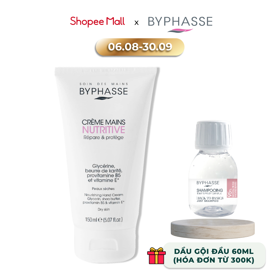 Kem Dưỡng Da Tay 150ml Byphasse NOURISHING HAND CREAM | Shopee Việt Nam