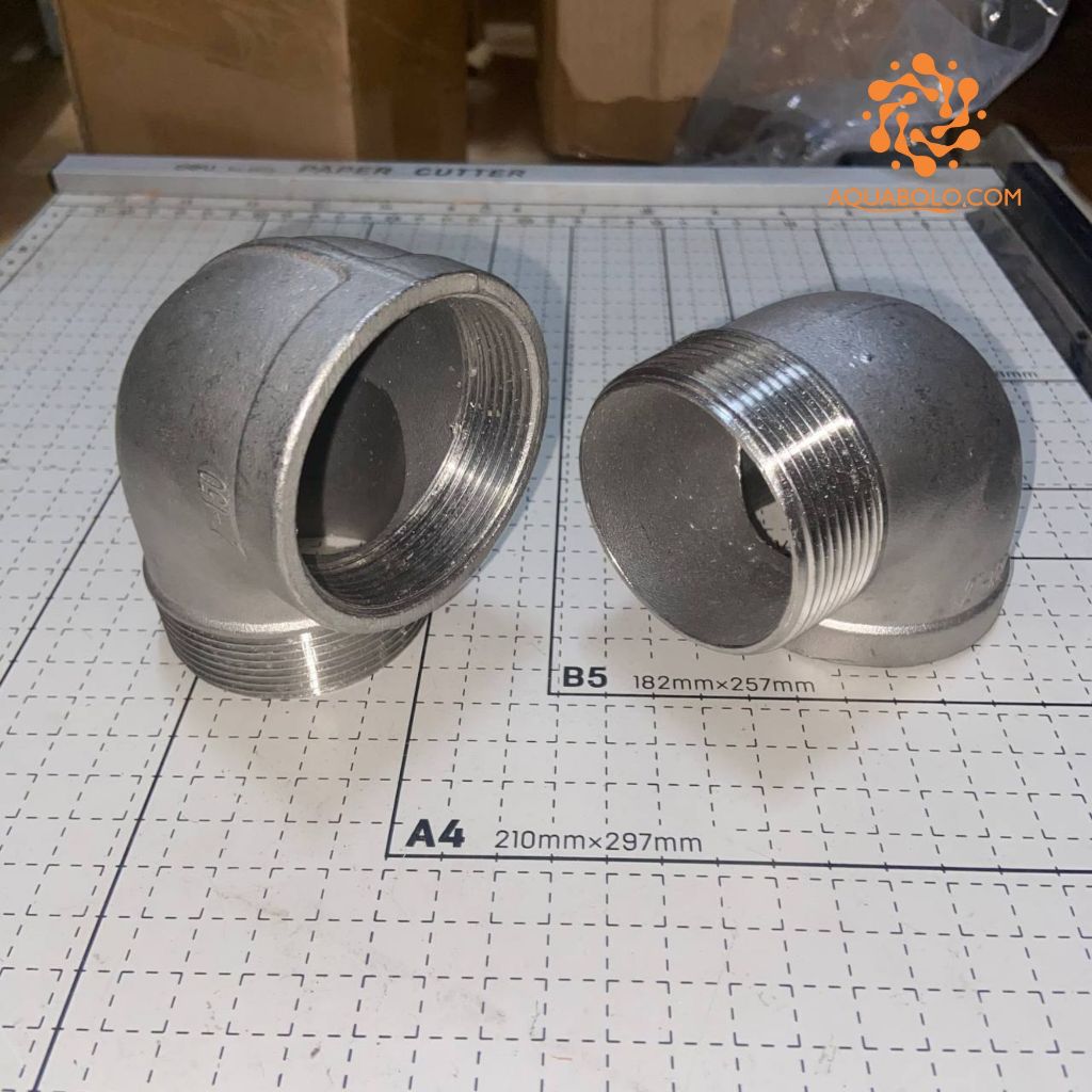 Co Điếu 60 Inox 304, Co Inox Ren Trong Ren Ngoài D60 DN50 2" Inox304 ...