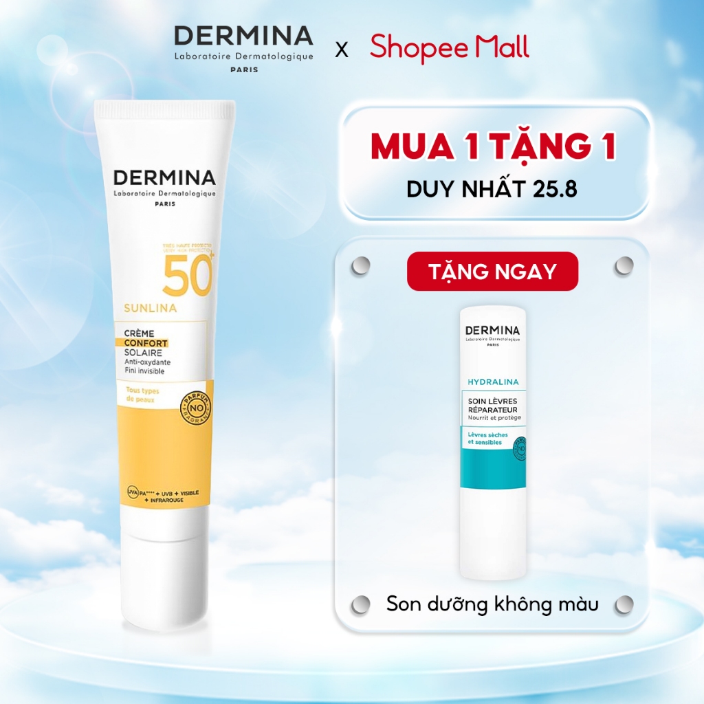 Kem Chống Nắng Bảo Vệ Da 360 Độ Dermina Sunlina Comforting Sun Cream ...