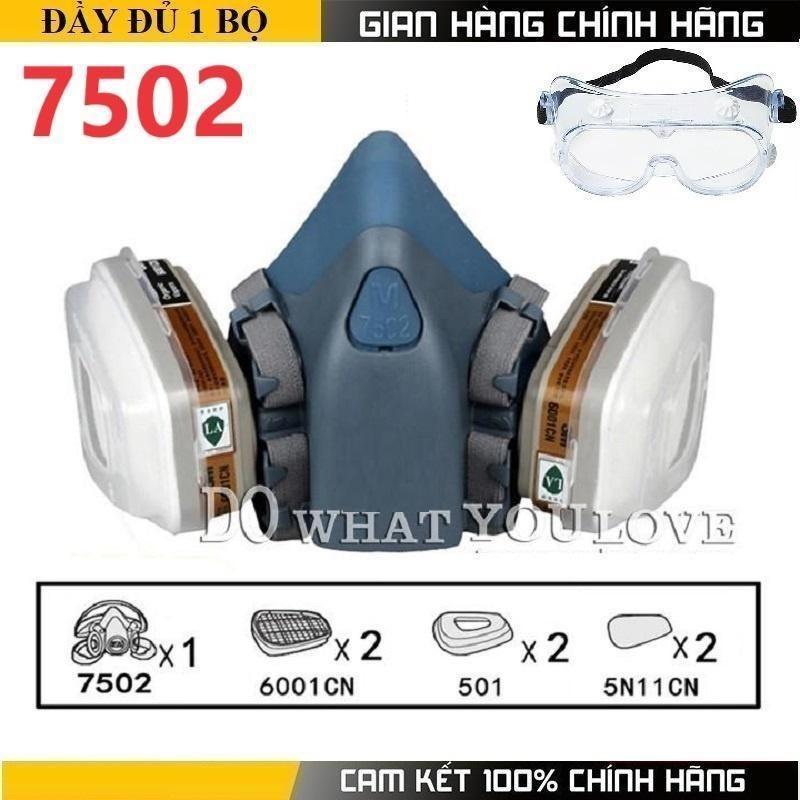 Mặt nạ phòng độc 7502 (phun sơn, phun thuốc sâu, hóa chất, chống bụi mịn PM 2.5) | Shopee Việt Nam