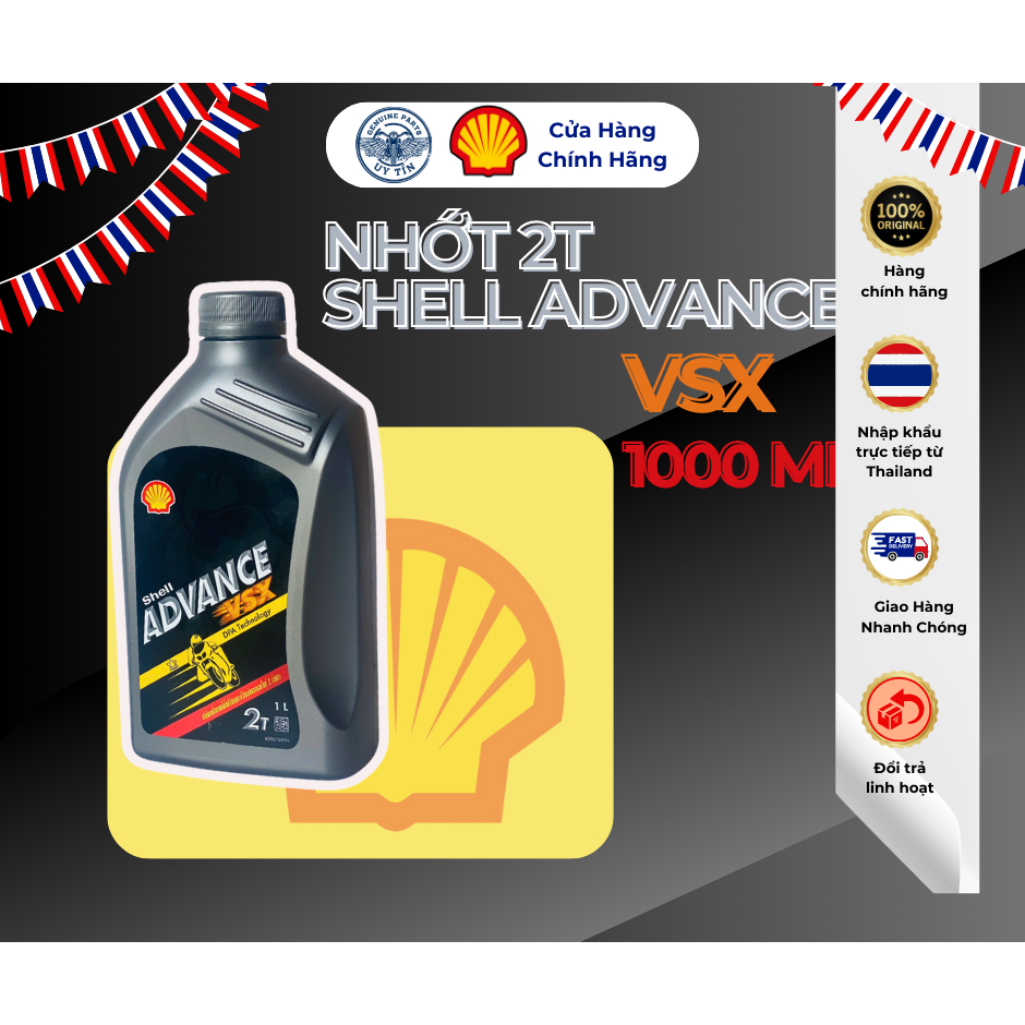 Nhớt 2 Thì Shell 1L Chính Hãng Shell Thái Lan | Shopee Việt Nam