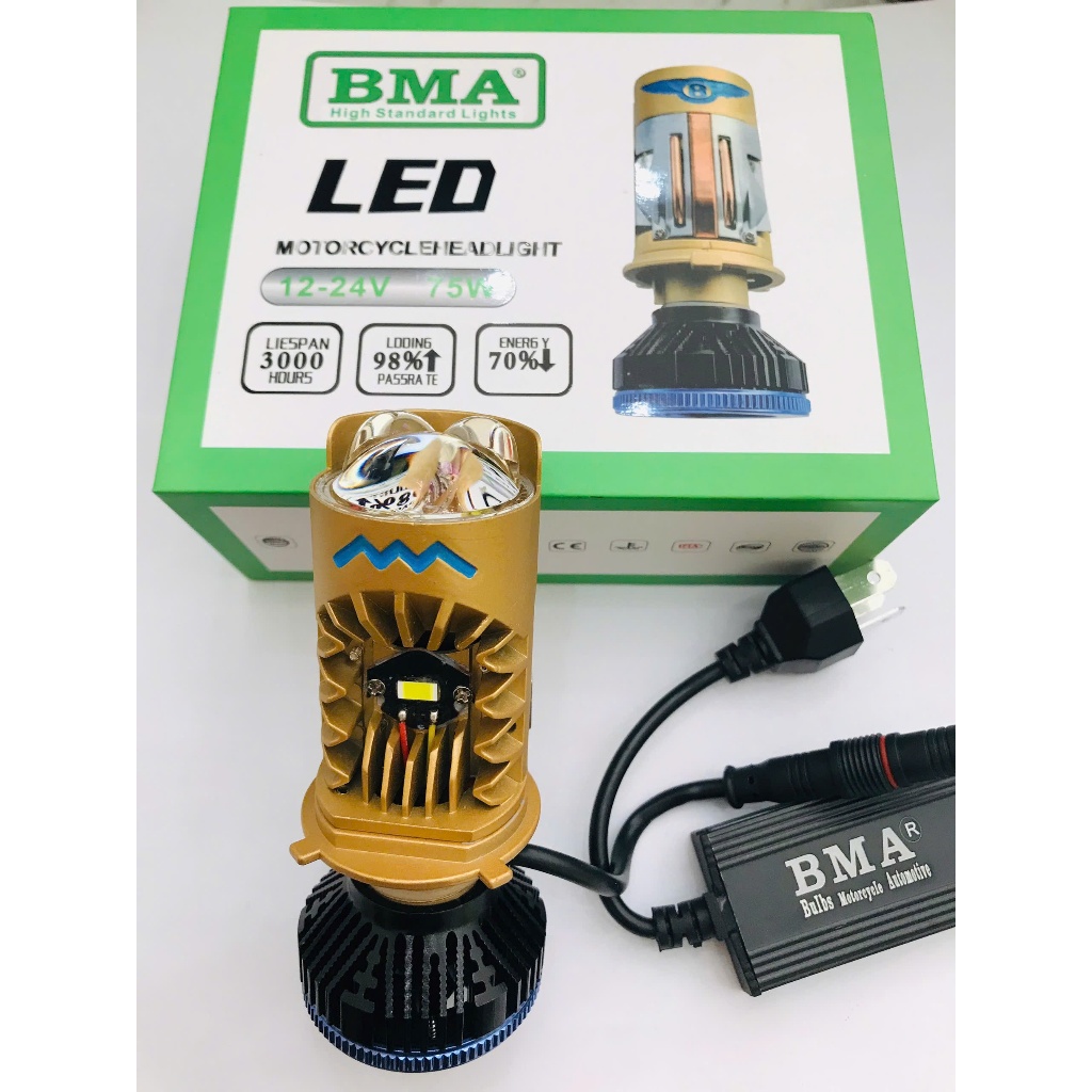 Đèn Pha Bi Cầu T12 BMA ( CHÚ Ý: GIÁ 1 BÓNG ) 75W Trợ Pha Laser 12v ,24V ...