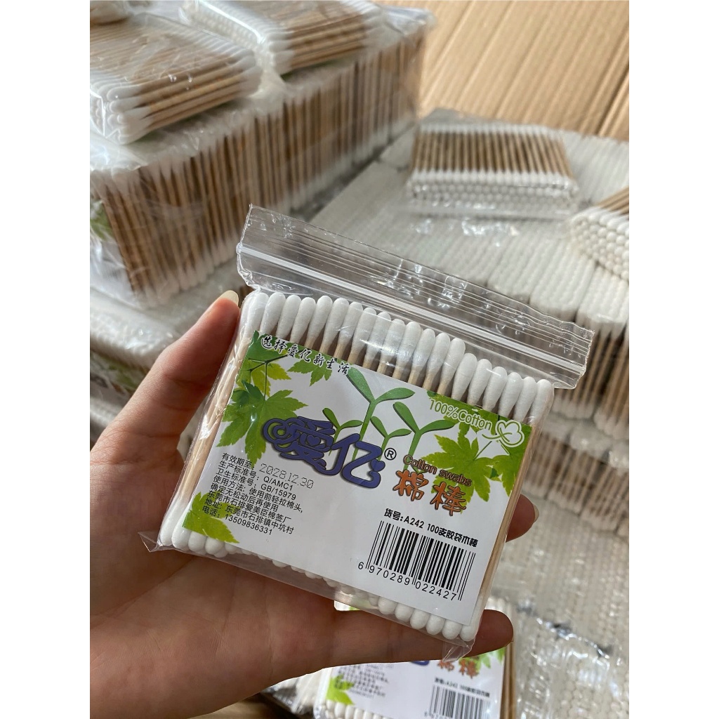 Tăm bông phòng sạch HUBY-340 BB-013 (25 Cái/Bịch), Thân gỗ 200 cái/ túi | Shopee Việt Nam