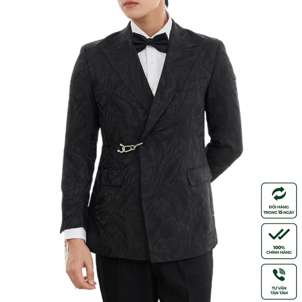 Áo Blazer Nam Cao Cấp Harold Black Floral - Áo Vest Đi Tiệc Chống Nhăn ...