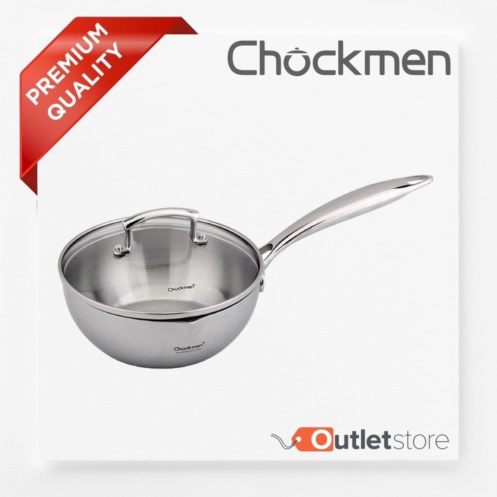 Quánh Chảo CHOCKMEN Inox 18/10 Size 16CM Đa Năng Nồi Nấu Canh Chảo Rán Xào Quánh Chiên Thức Ăn ...
