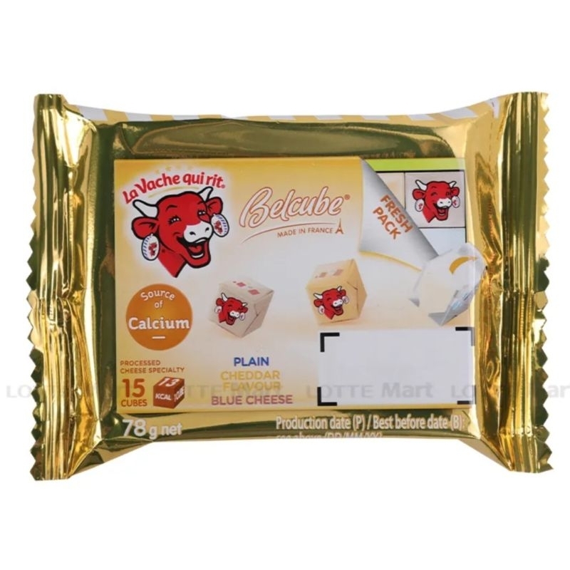 Phô Mai Con Bò Cười Belcube màu vàng Gói 78g (15 viên) | Shopee Việt Nam