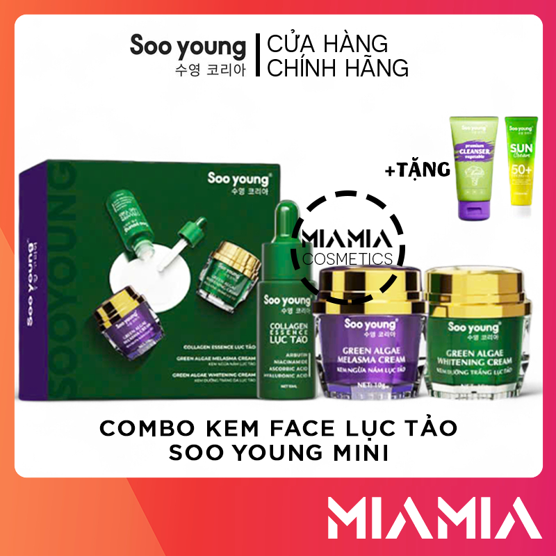 [Kèm Quà Tặng] Combo Kem Soo Young Face Lục Tảo Ngày Đêm - Combo Kem ...