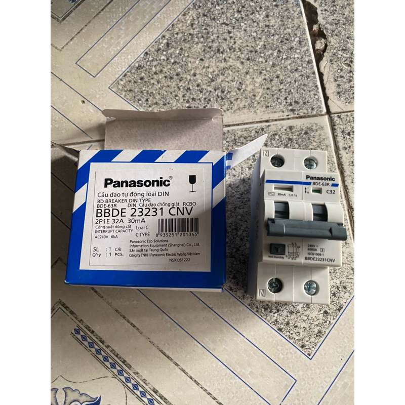 [Panasonic chính hãng] Át Chống giật RCBO C32(32A)-C40(40A) Panasonic ...