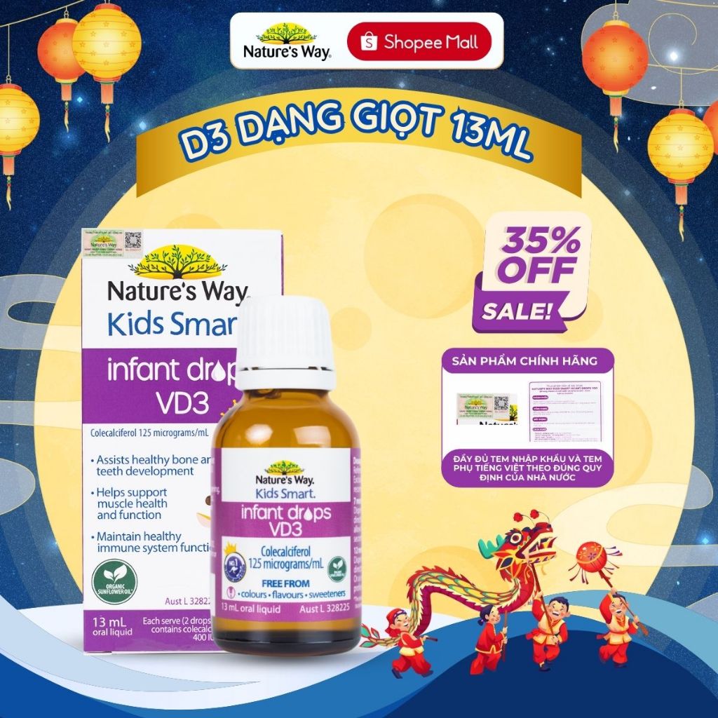 Vitamin D3 Nature's Way Kids Smart INFANT DROPS VD3 Cung Cấp Canxi Cho ...