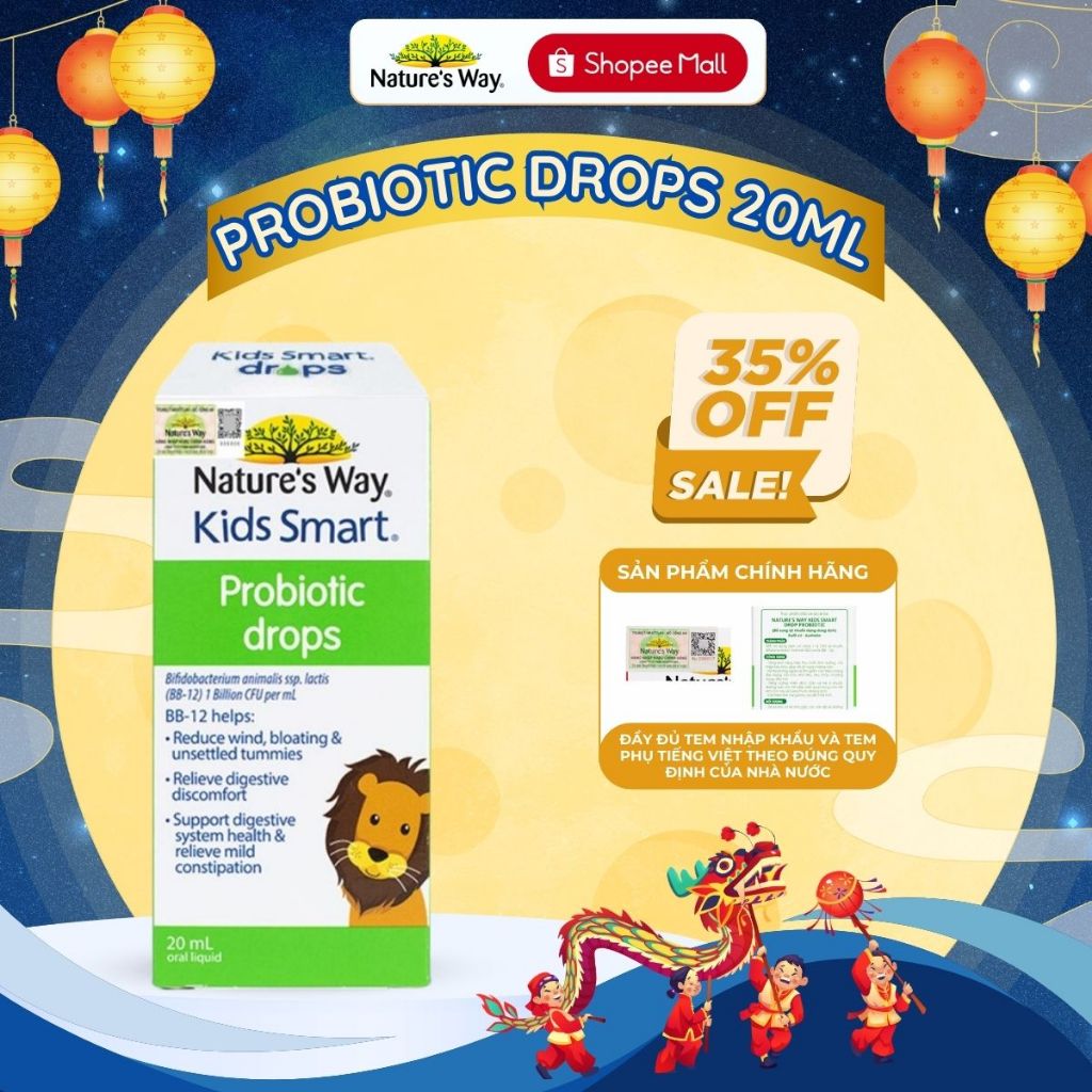 Men Vi Sinh Nature's Way Kids Smart DROPS PROBIOTIC Bổ Sung Lợi Khuẩn Đường Ruột Cho Bé | Shopee ...