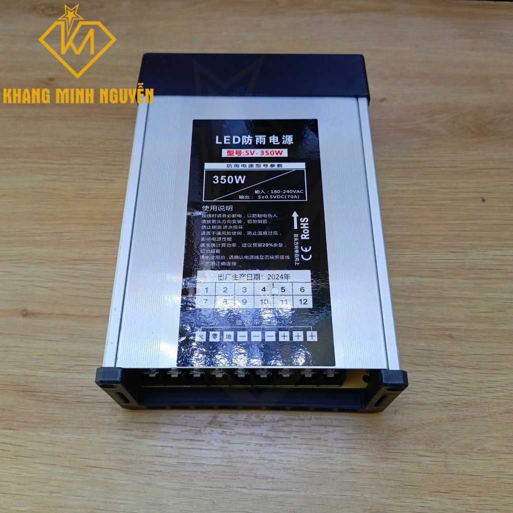(Không dùng cho Motor) Bộ nguồn ngoài trời 5V–70A-350W, chống mưa ...