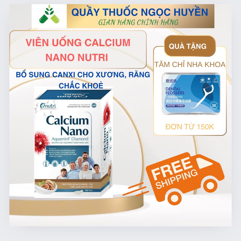Viên uống canxi hữu cơ CALCIUM NANO AQUAMIN F DIAMOND NUTRI - lọ 50 viên bổ sung canxi hữu cơ ...