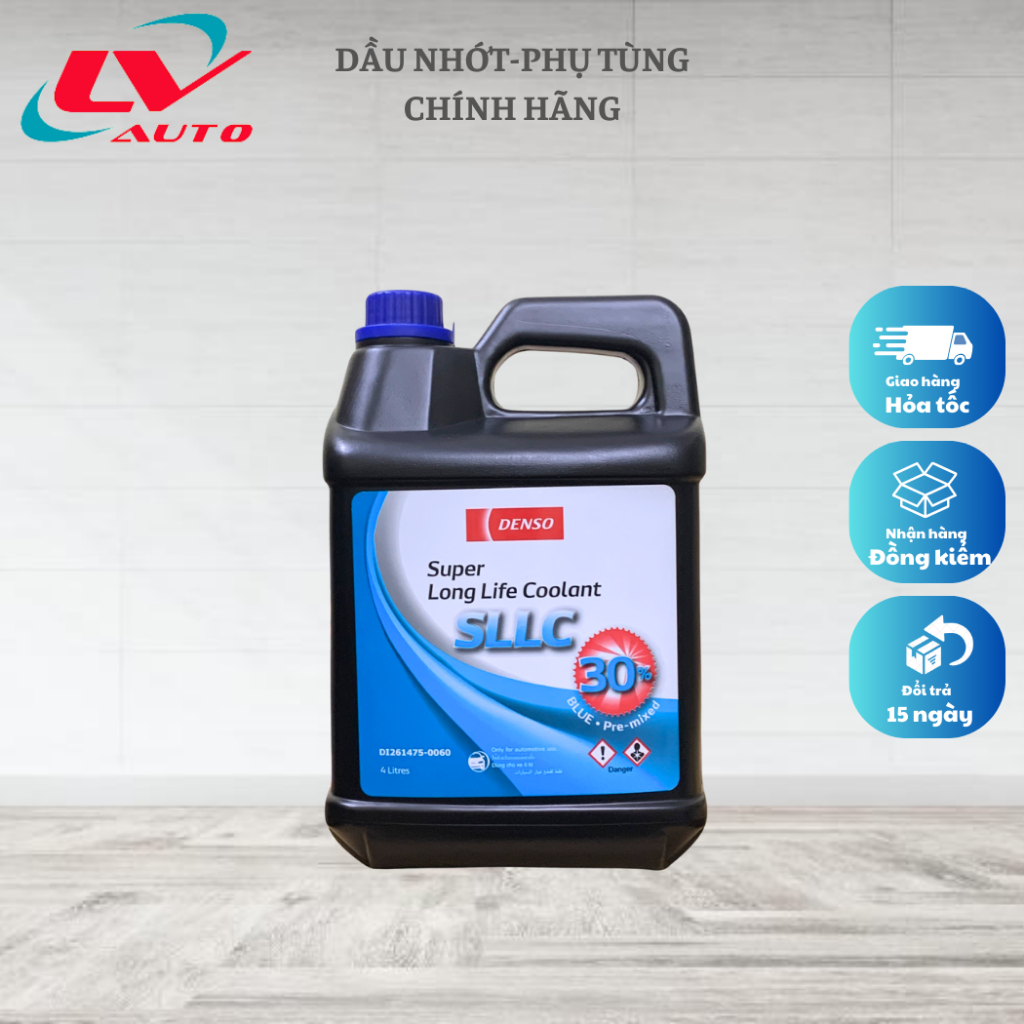 Nước mát ô tô xanh siêu bền SLLC DENSO 4L Chính Hãng | Shopee Việt Nam