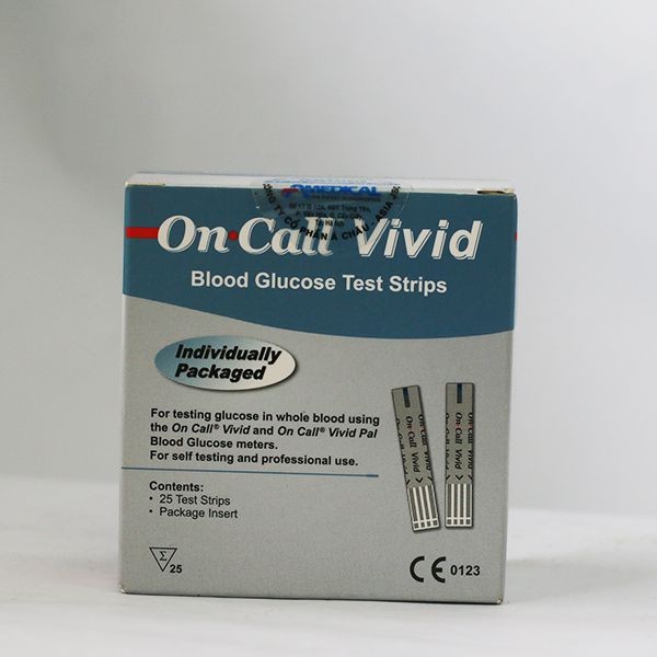 QUE THỬ TIỂU ĐƯỜNG ONCALL VIVID HỘP 25 TET CHÍNH HÃNG | Shopee Việt Nam