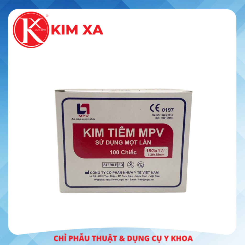 KIM TIÊM SỬ DỤNG MỘT LẦN VIỆT NAM MPV KIM 18G / 23G (hộp 100 cái ...
