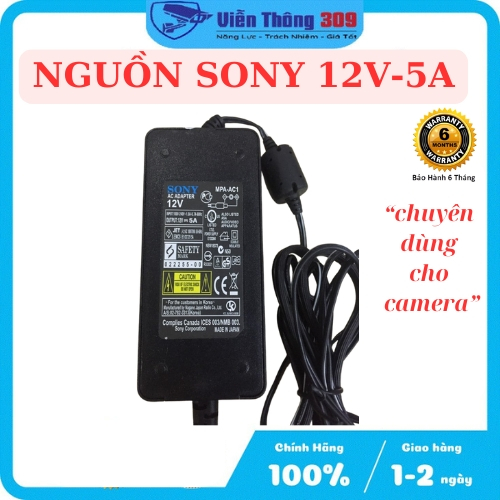 Nguồn 12V-5A hiệu SONY chuyên dùng cho camera, adapter camera 12V-5A ...