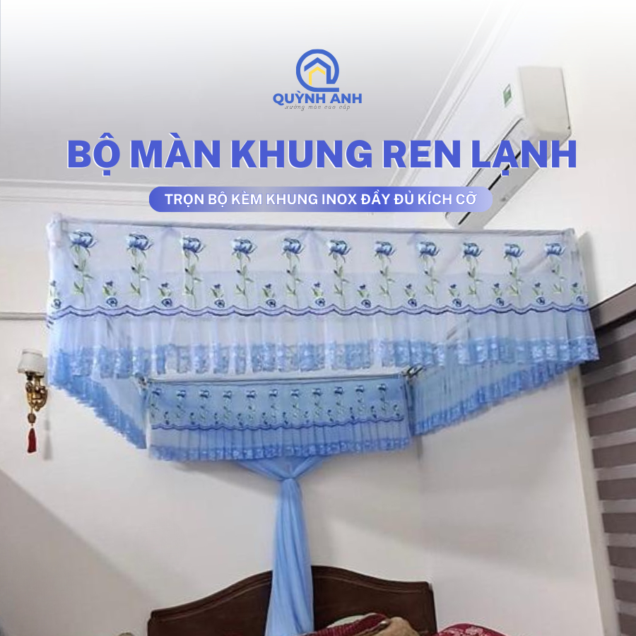 Bộ Màn Khung Ren Lạnh Cao Cấp, Kèm Khung Màn Inox Đầy Đủ Kích Cỡ ...
