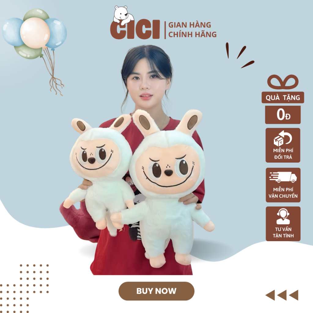Gấu Bông Labubu Pop Mart - Gấu Bông Nhân Vật Hoạt Hình The Monsters LABUBU Tinh Nghịch Cute Dễ ...