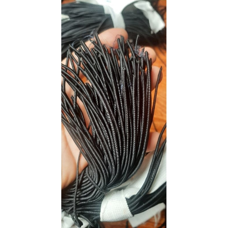 Chun (thun) tròn đen 2li cắt sẵn70-80cm luồn mũ áo, gấu áo,gấu quần,làm dây buộc tóc,handmade ...