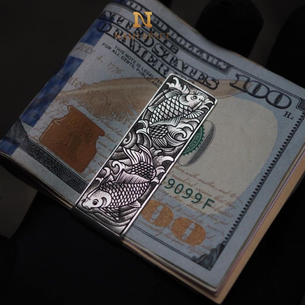 Money Clip bạc s925 chạm khắc thủ công Nami Space MC005 | Shopee Việt Nam