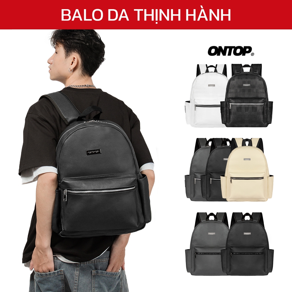 Balo da đi học nam nữ chống nước ONTOP basic nhiều ngăn nhiều màu | O ...