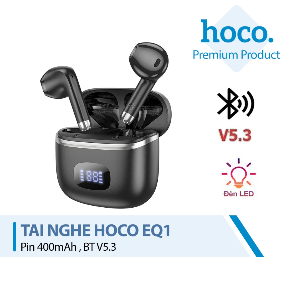 Tai nghe không dây Bluetooth V5.3 Hoco EQ1 pin 400mAh tương thích nhiều thiết bị | Shopee Việt Nam
