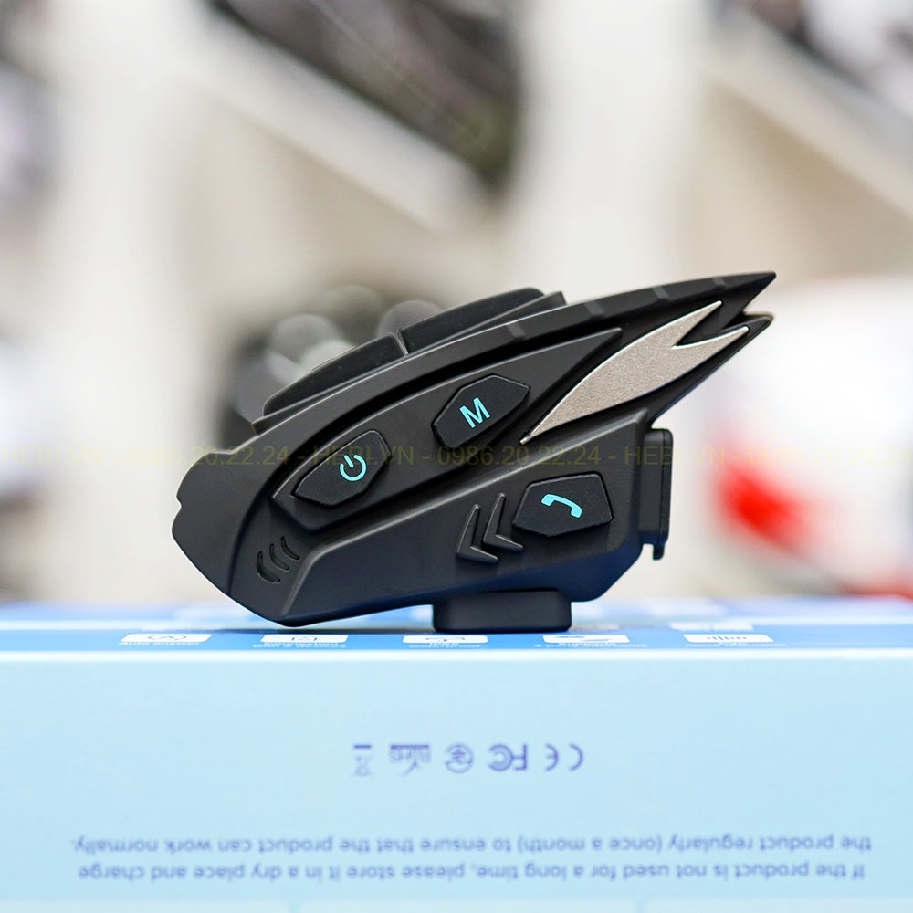 Tai nghe Bộ Đàm Bluetooth Intercom Shark Pro Kết Nối 10 Thiết Bị ...