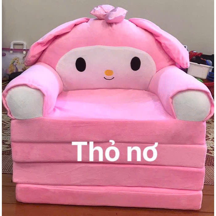 Ghế sopha 4 tầng gấp gọn hình thú ngộ ngh cho bé yêu kíc thước 50x1m6,Trải ra làm giường sopha ...