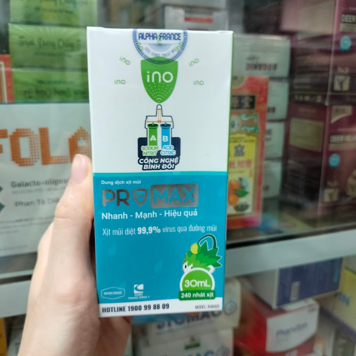 Dung dịch Xịt mũi PROMAX nhím xanh hoạt chất iNo chai 30 Nhanh, mạnh ...