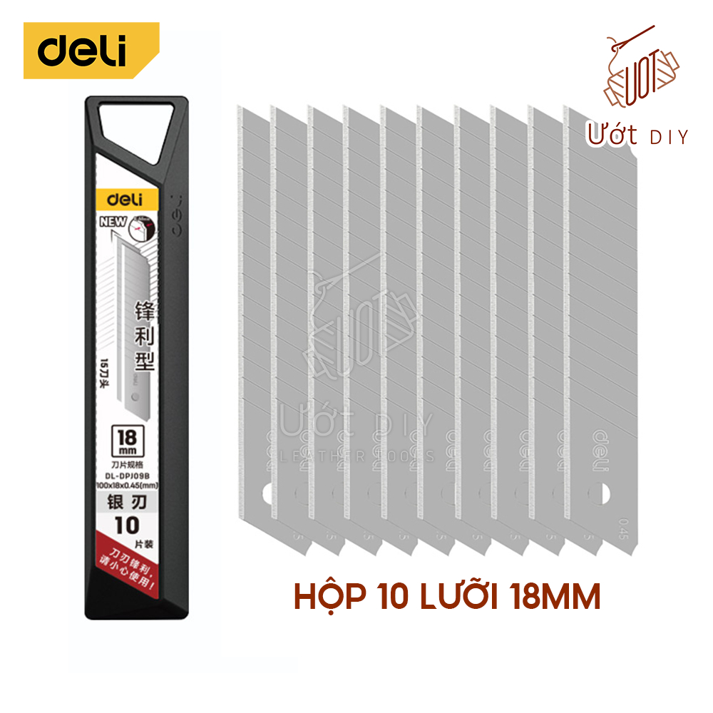Lưỡi Dao Rọc Giấy Deli Cao Cấp 18mm - Dụng Cụ Làm Da Handmade DIY | Shopee Việt Nam