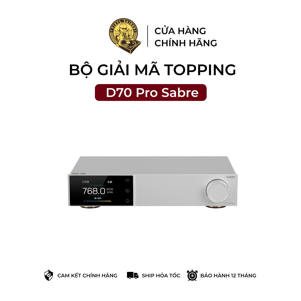 Bộ Giải Mã Dac/Amp Topping D70 Pro Sabre EU (Silver) - Bảo Hành 12 ...