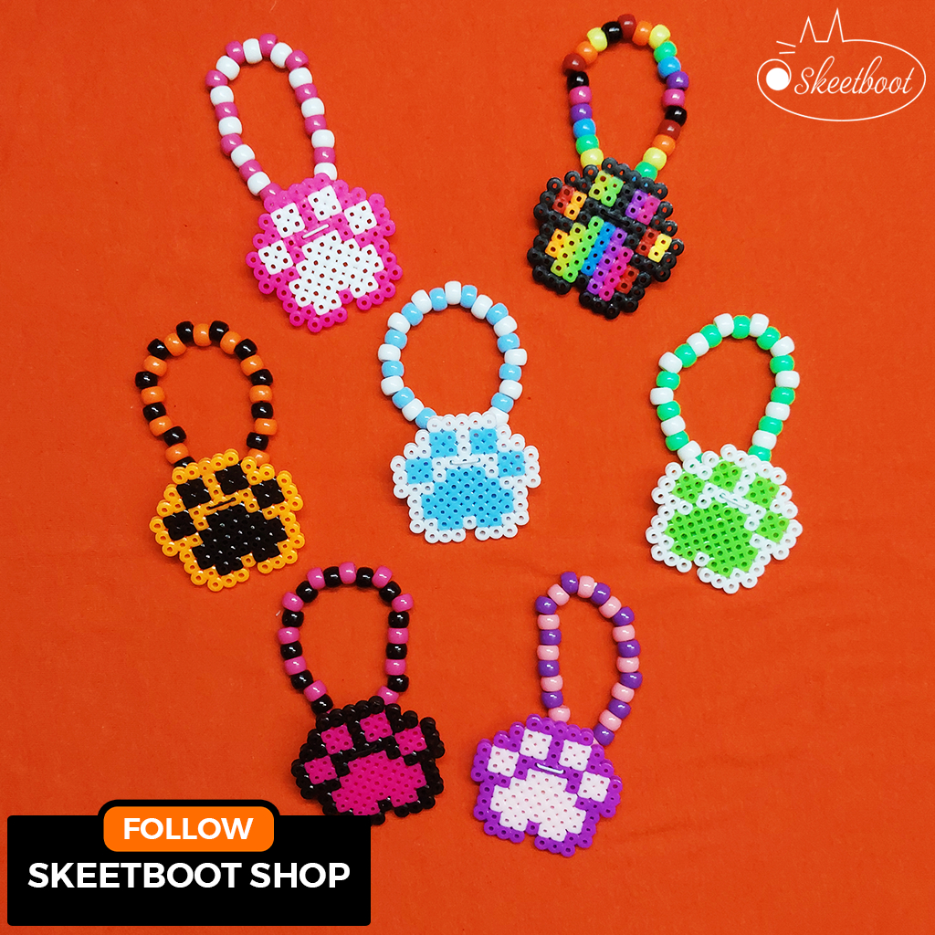 Vòng kandi paw tay mèo cute - vòng tay perler - phụ kiện rave edm ...