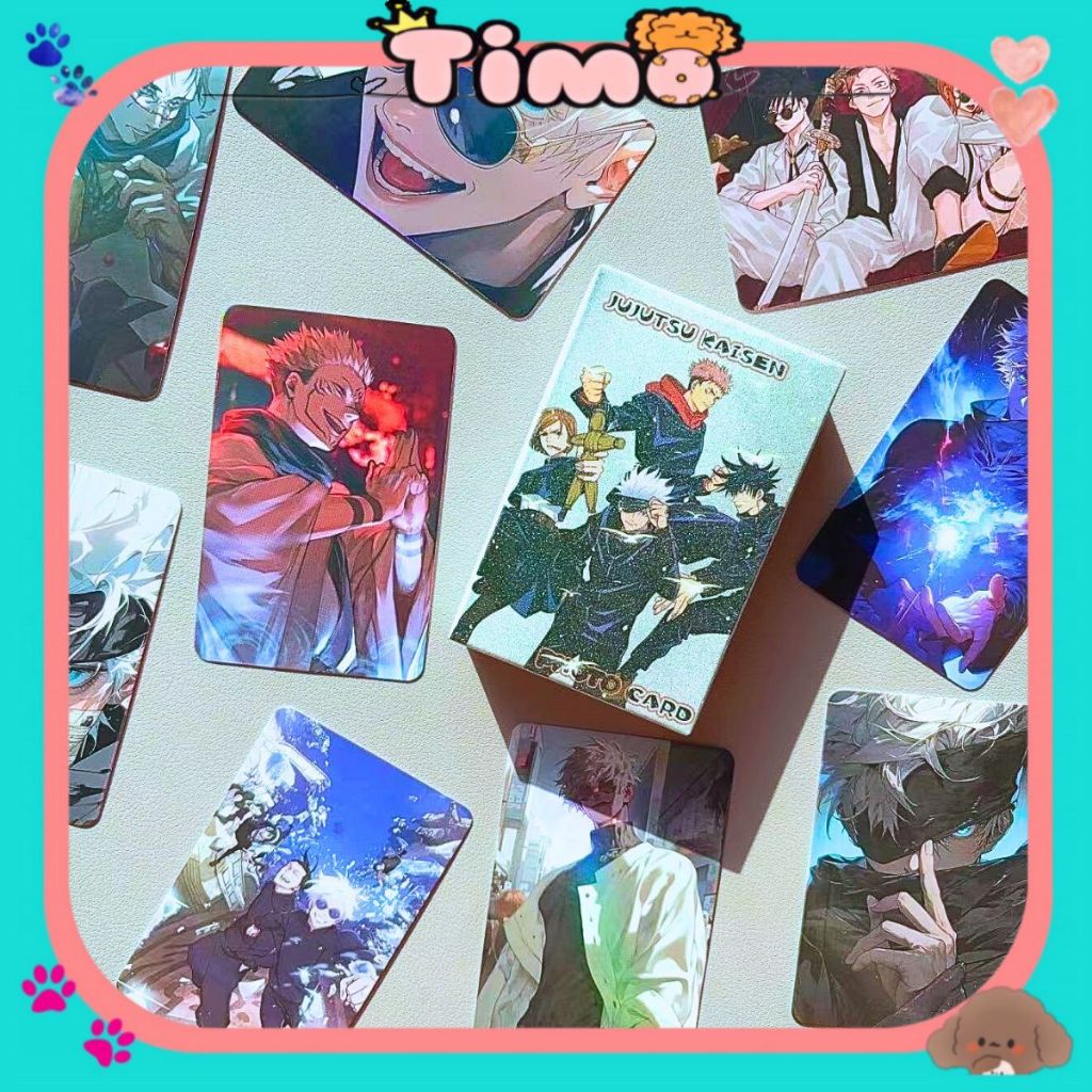 Card Jujutsu Kaisen Gojo Satoru Hộp Lomo Bo Góc Anime 50-55 Tấm ...