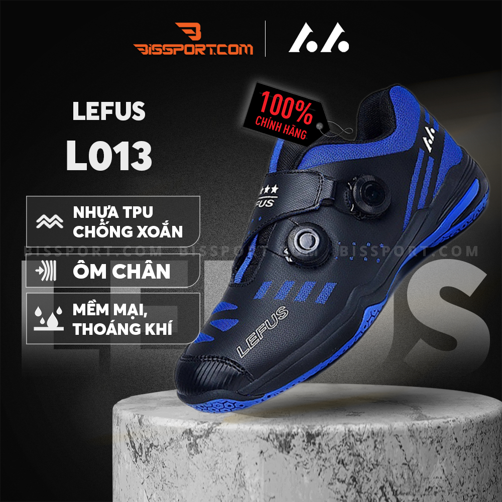 Giày Cầu Lông Bóng Chuyền Lefus Chính Hãng L013 Xanh Đen - Giày Cao Cấp Có Nút Vặn, Giảm Chấn ...