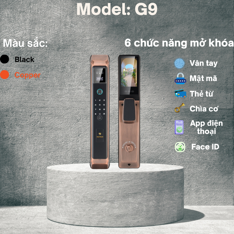 Khóa vân tay cửa gỗ Model G9 chuyên lắp cho cửa gỗ ,cửa thép chung cư | Shopee Việt Nam