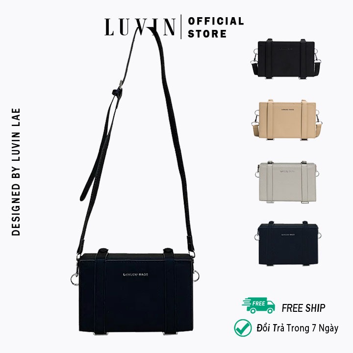 Túi Đeo Chéo Vuông Da Nhỏ PU Cao Cấp LUVIN OFFICIAL, Túi Hộp Đeo Chéo ...