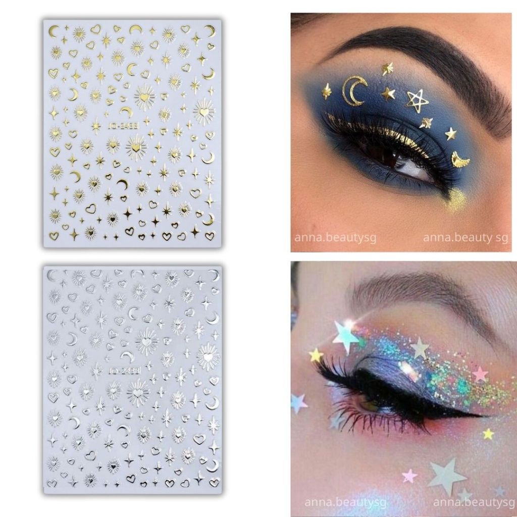 Sticker make up trang điểm dán mặt có sẵn keo, hình dán makeup cao cấp ...