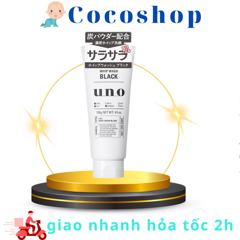 [ UNO] Sữa rửa mặt UNO Whip Wash Black 130ml | Shopee Việt Nam