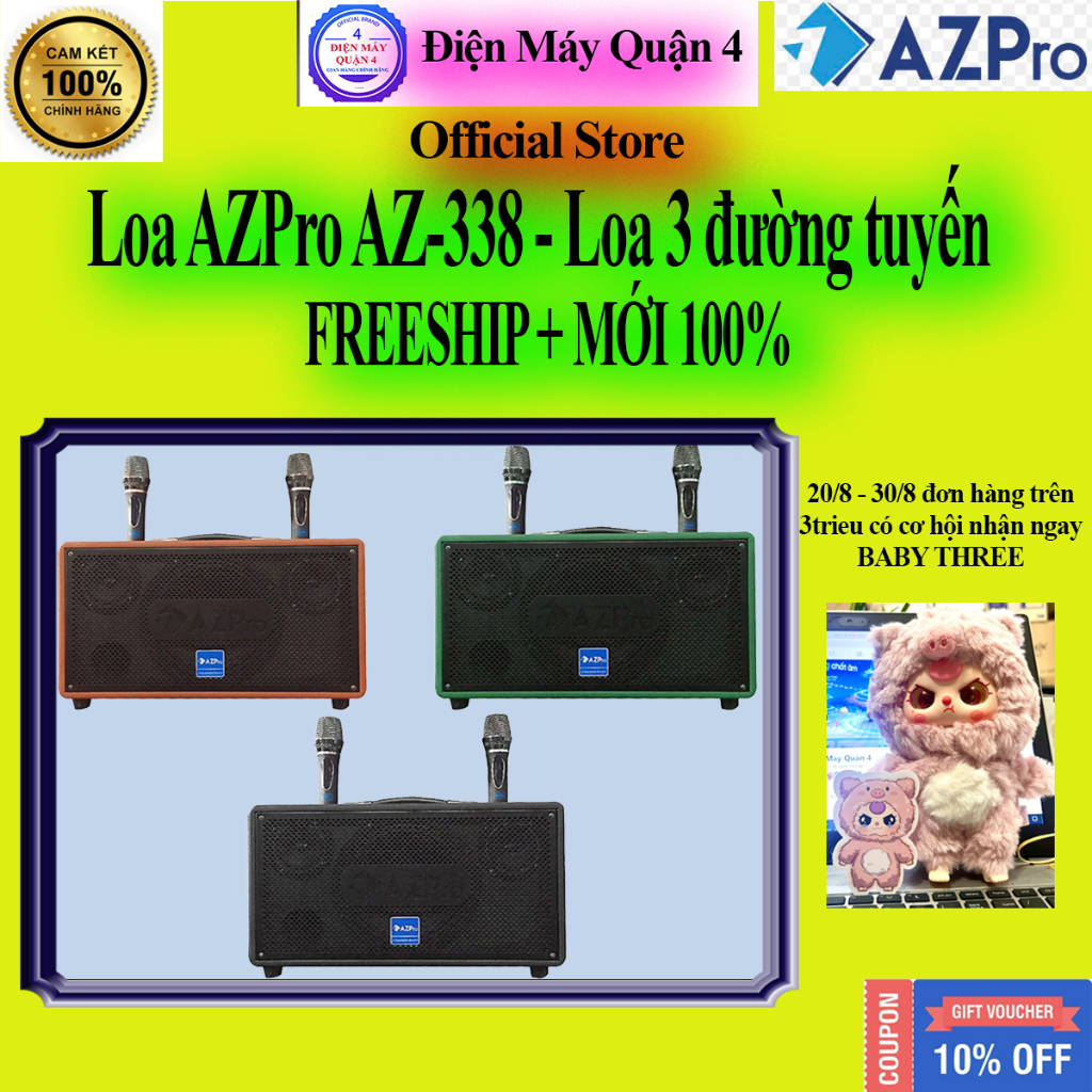 AZ338 -- Loa karaoke AZpro AZ-338 / AZ-338 Plus, loa 3 đường tiếng ...