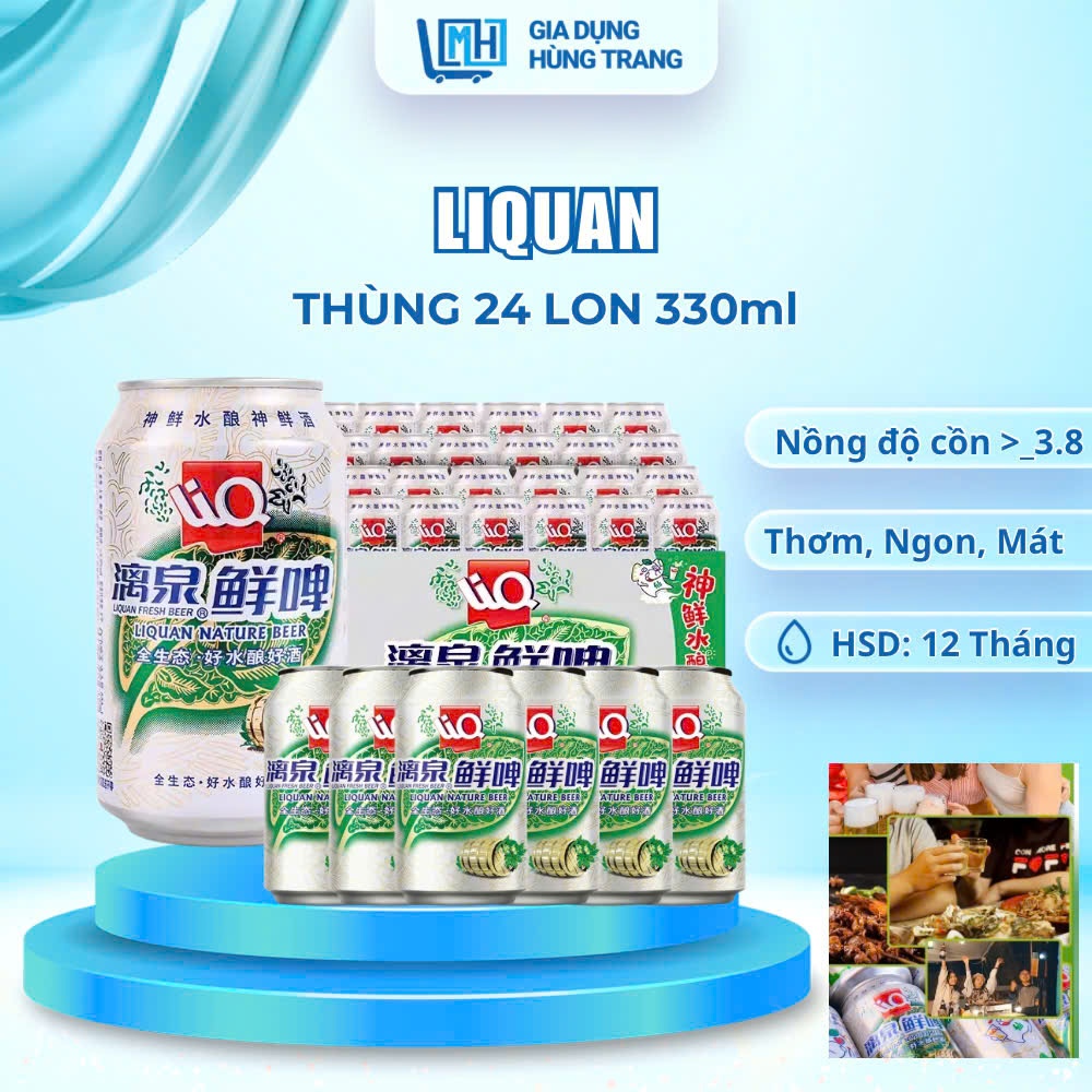 (Thùng 24 lon) Bia Liquan Trung Quốc 330ml, Hàng Chuẩn Nhập Khẩu ...