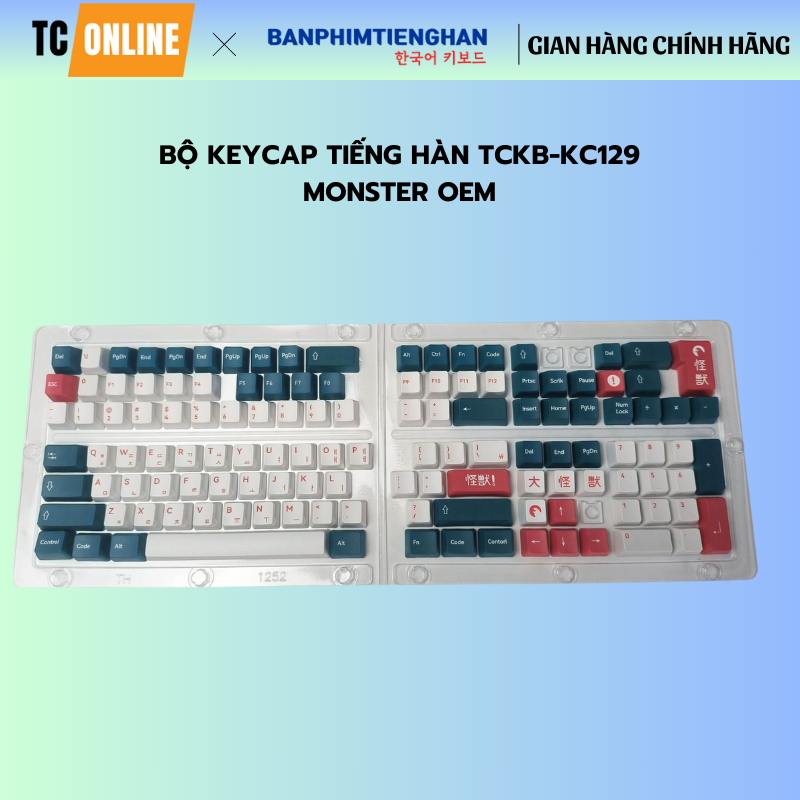 Bộ keycap tiếng Hàn TCKB-KC129 Monster OEM - 129 nút phím | Shopee Việt Nam