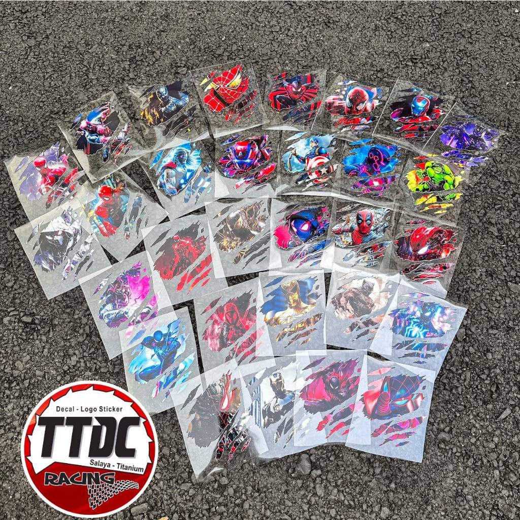 [ Giá 1 tem ]Tem sticker UV siêu anh hùng cực đẹp 🇯🇵 🏻🚗 | Shopee Việt Nam