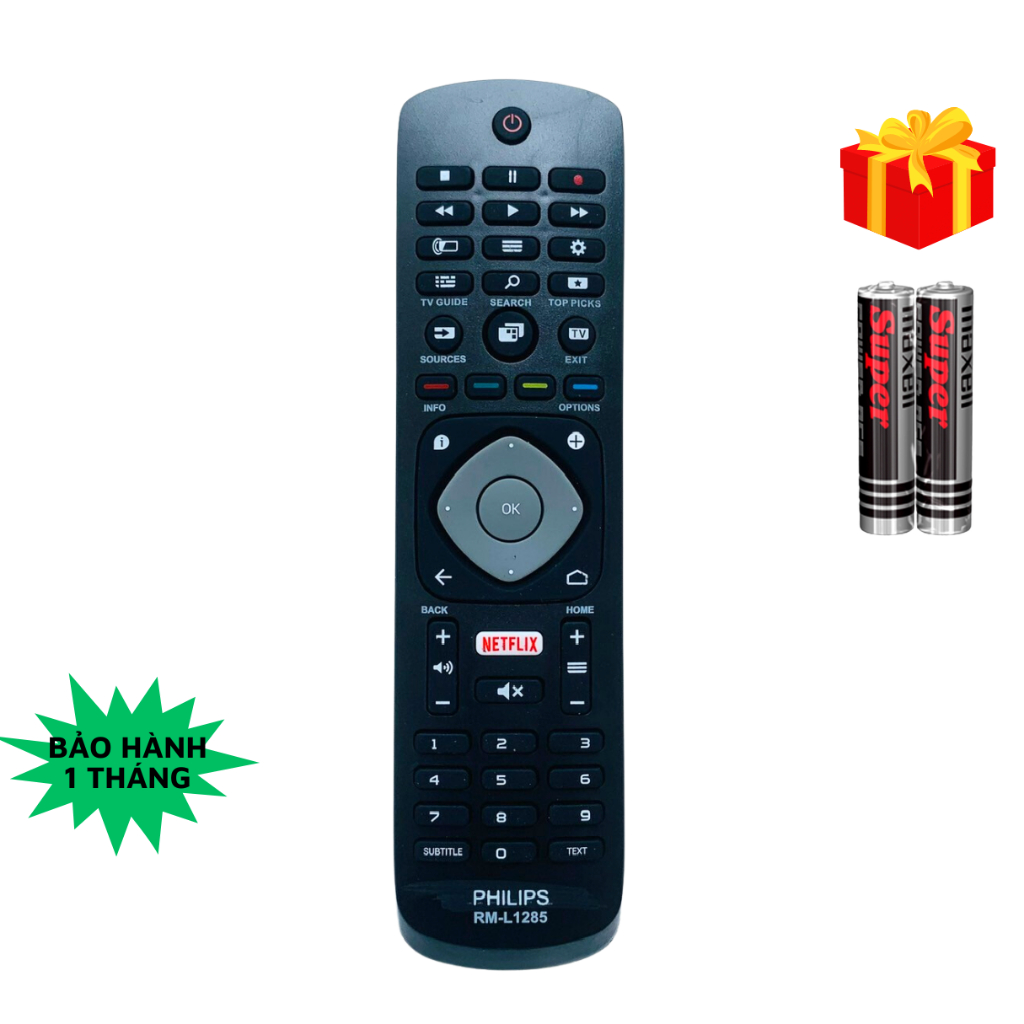 Remote điều khiển tivi PHILIPS Mã 01 RM-L1285, điều khiển TV PHILIPS internet - Tạp Hóa Lee ...