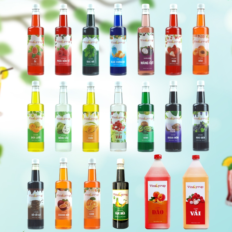 (CHAI 750ml)Siro VinaSyrup (Syrup VinaSyrup )các vị CHAI 750ml | Shopee ...