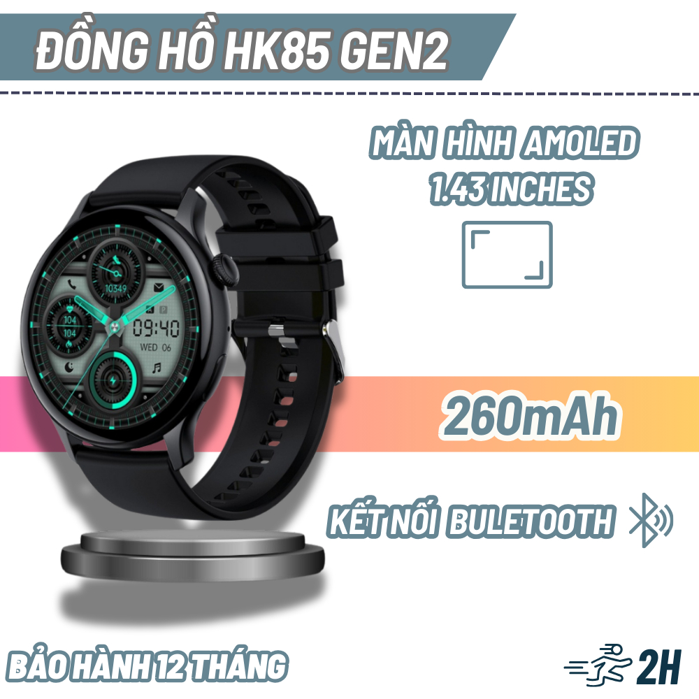 [HÀNG CHÍNH HÃNG] Đồng hồ HK85 GEN2 Màn Hình Amoled Size 46mm 1.43inch ...