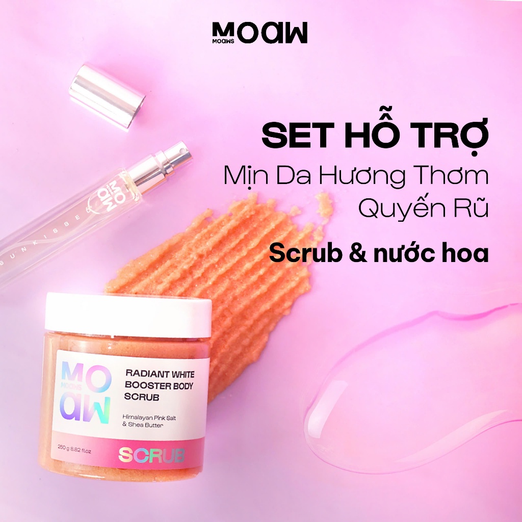 Combo Nước Hoa Sunkissed + Scrub Tẩy Tế Bào Chết Moaw Moaws - Lưu Hương ...