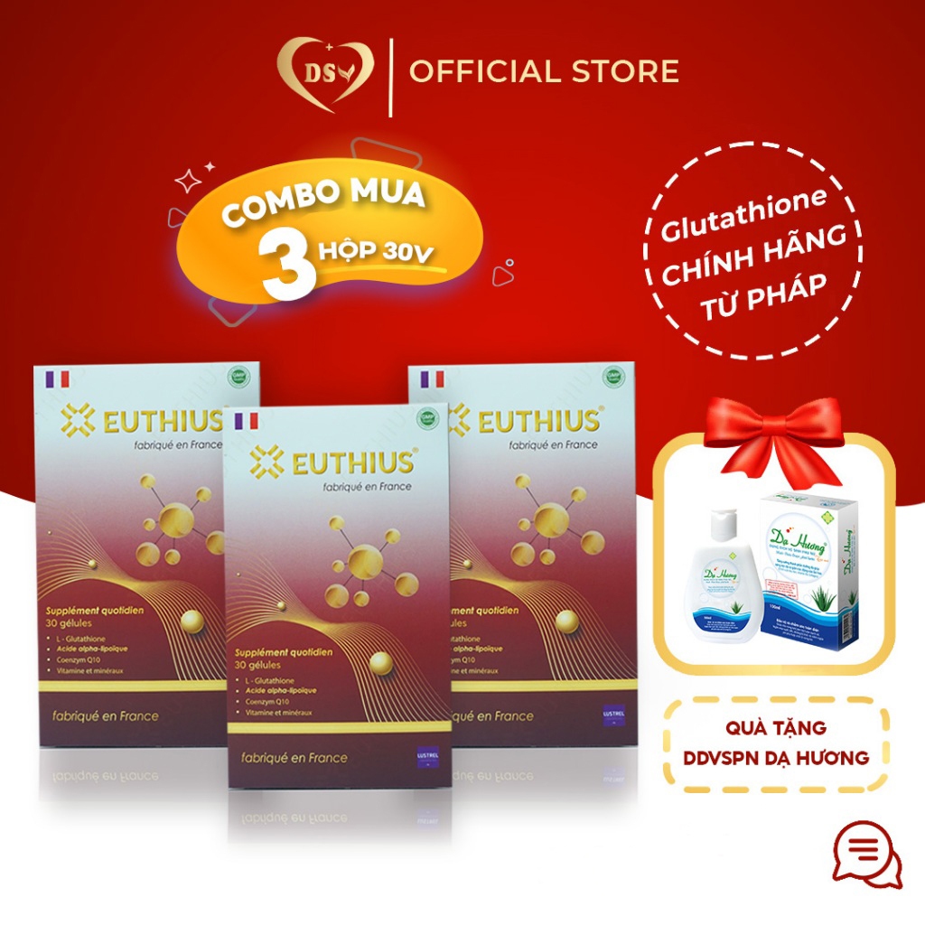 [Combo 3 Hộp] Euthius Hộp 30 viên Giải Pháp Chống Oxy Hóa Tối Ưu Hỗ Trợ ...