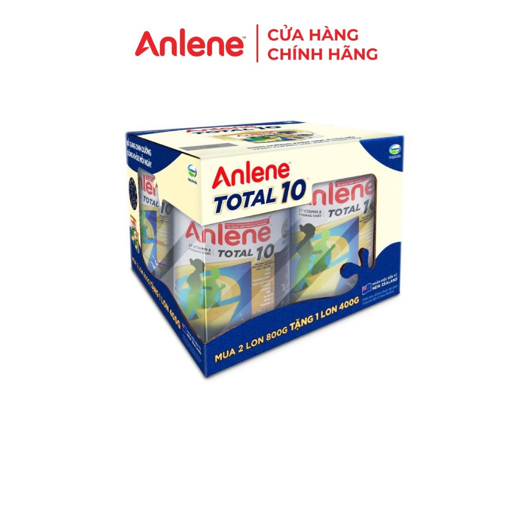 [Tặng 1 lon Anlene Total 10 400g] Bộ quà tặng combo 2 sữa bột bổ sung ...